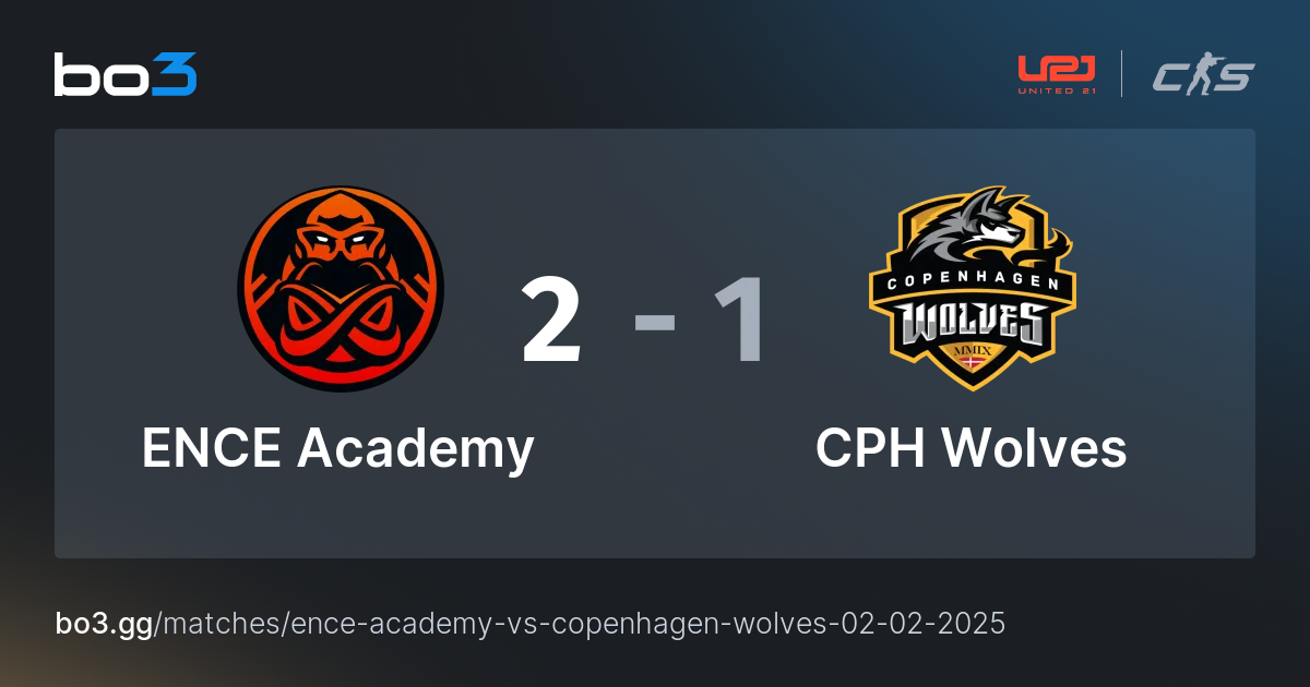 ENCE Academy vs CPH Wolves - CS2 Match at United21 Season 26