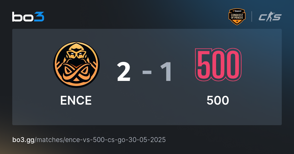 ENCE vs 500 - CS2 Match at Conquest of Prague 2025