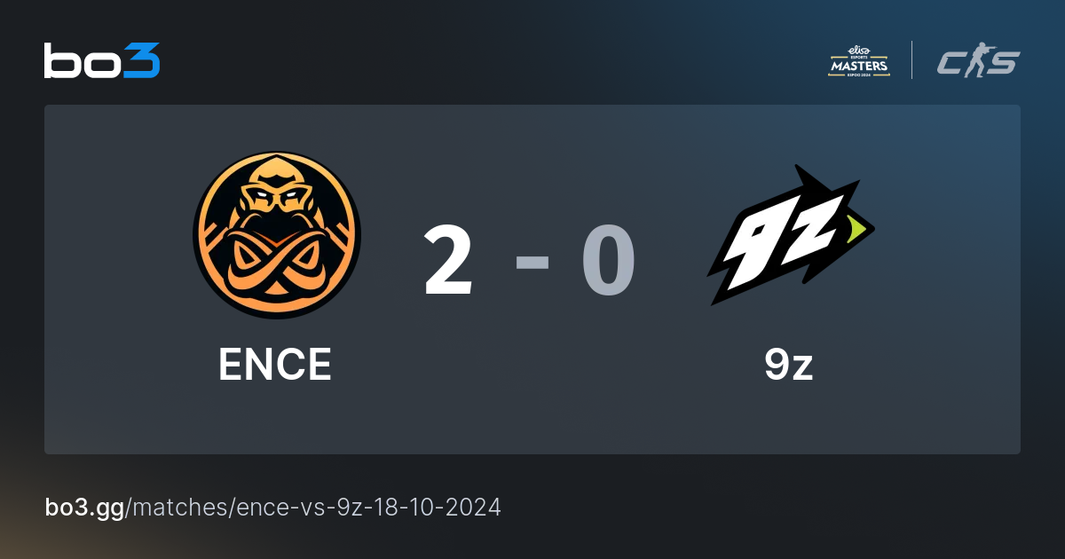 ENCE vs 9z - CS2 Match at Elisa Masters Espoo 2024