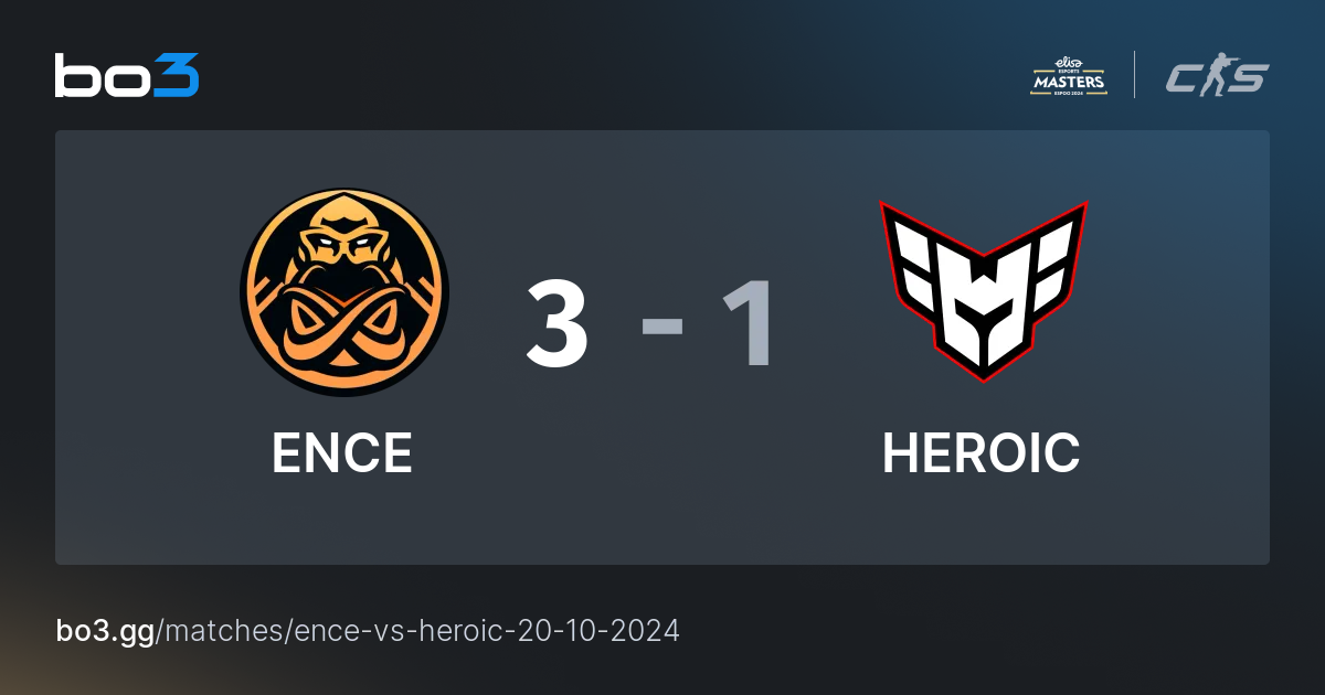 ENCE vs HEROIC - CS2 Match at Elisa Masters Espoo 2024