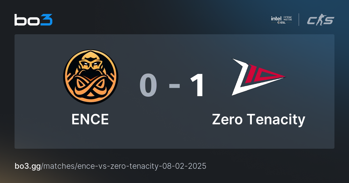 ENCE vs Zero Tenacity - CS2 Match at Intel Extreme Masters Dallas 2025 ...