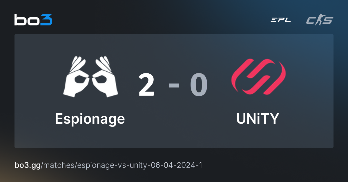 Espionage vs UNiTY - CS2 Match at European Pro League Season 16: Division 2