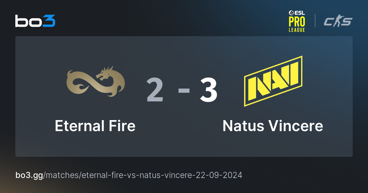 Eternal Fire vs Natus Vincere - CS2 Match at ESL Pro League Season 20