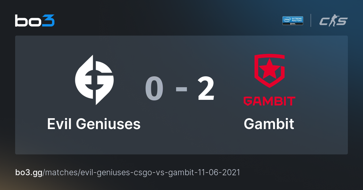 Evil Geniuses vs Gambit - CS2 Match at IEM Season XVI Summer 2021