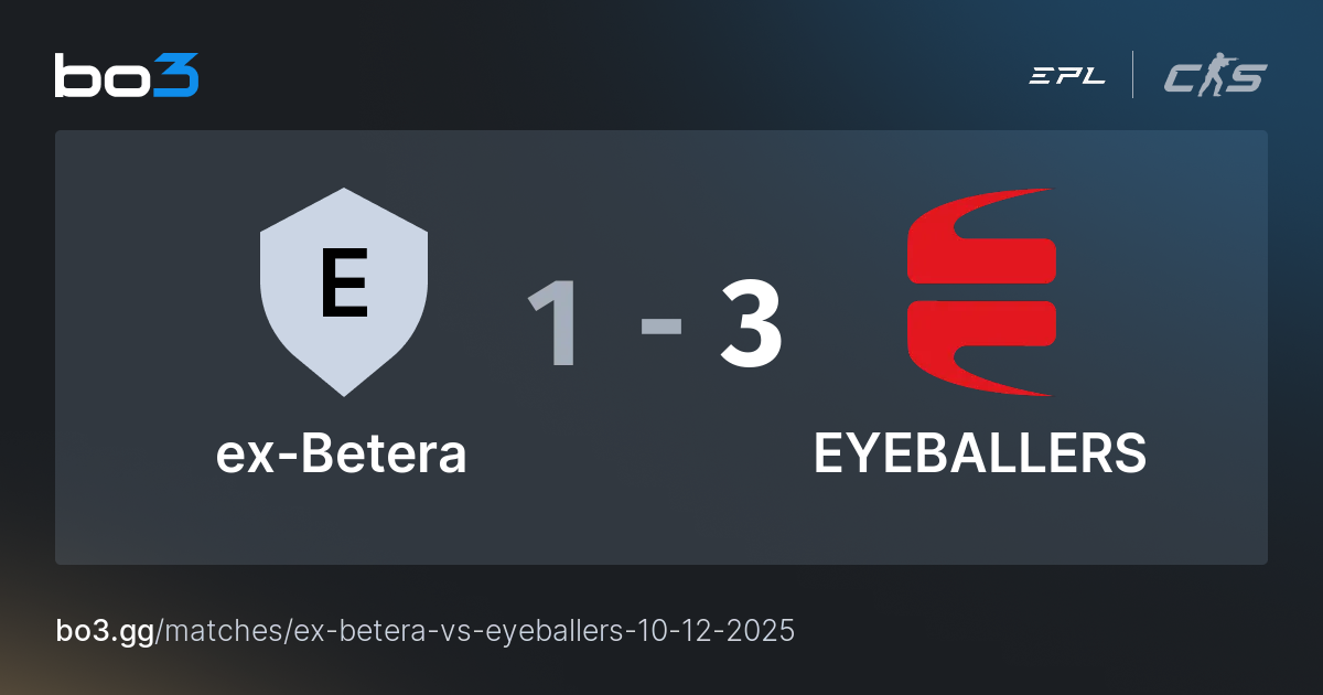 ex-Betera vs EYEBALLERS - CS2 Match at European Pro League Series 3