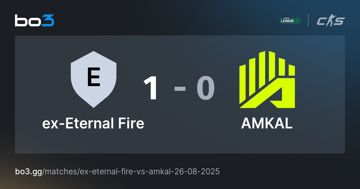 ex-Eternal Fire vs AMKAL - CS2 Match at ESEA season 54: Advanced Division - Europe
