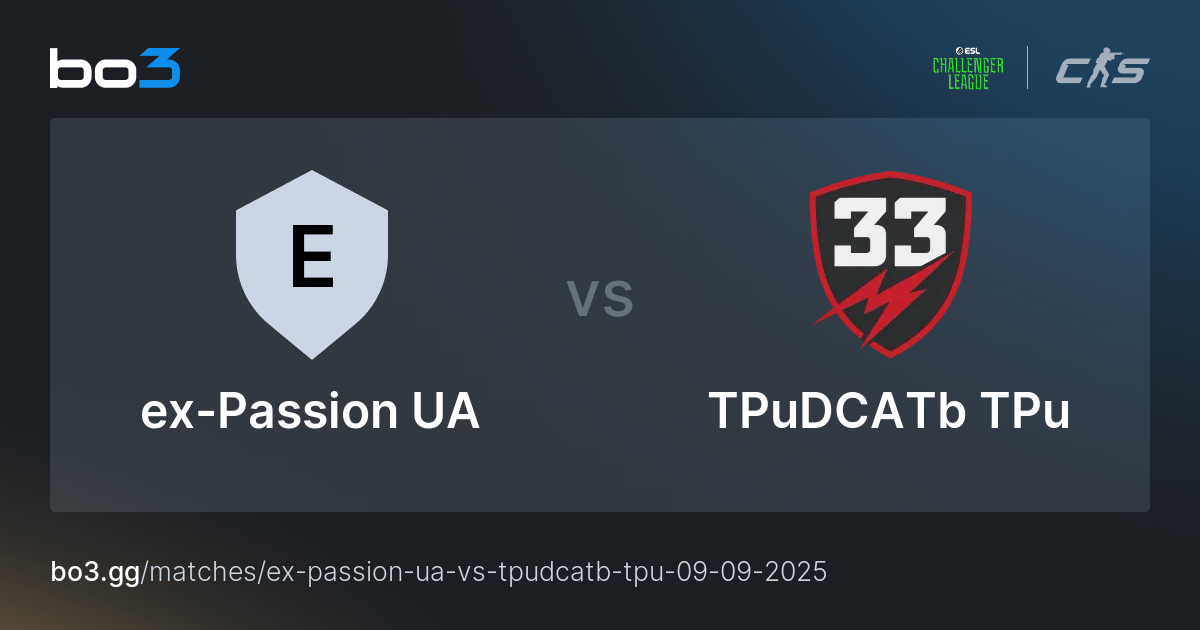 ex-Passion UA vs TPuDCATb TPu - CS2 Match at ESL Challenger League Season 50: Europe - Cup 2