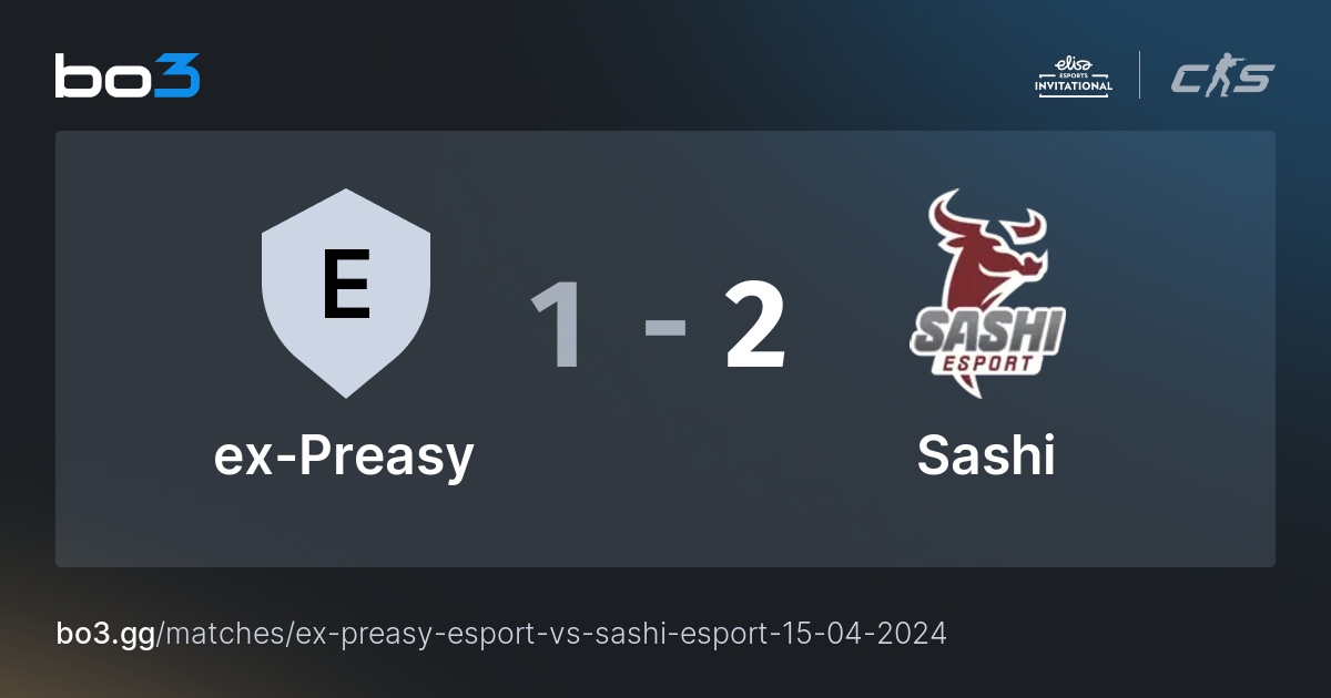 ex-Preasy vs Sashi - CS2 Match at Elisa Invitational Spring 2024