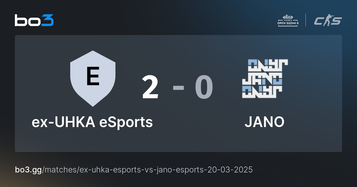 ex-UHKA eSports vs JANO - CS2 Match at Elisa Open Suomi Season 9