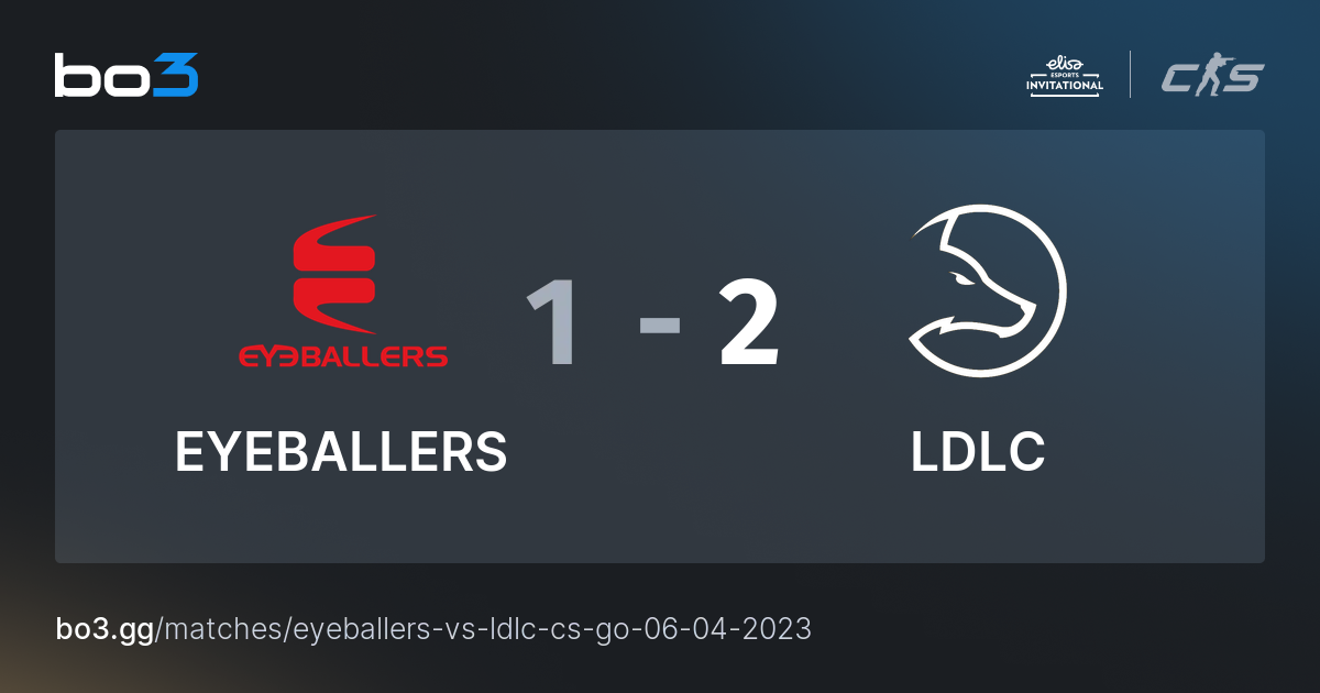 EYEBALLERS vs LDLC - Partido de CS2 en Elisa Invitational Spring 2023