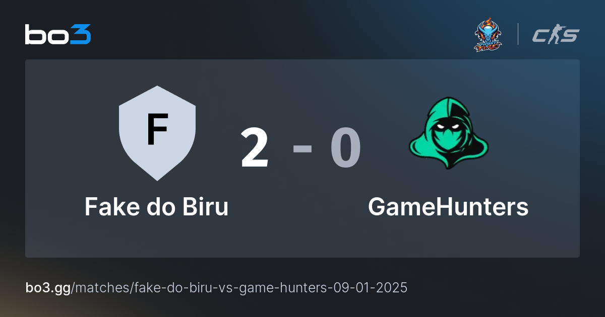 Fake do Biru vs GameHunters - En vivo - Partido de CS2 en Frost and Fire South America