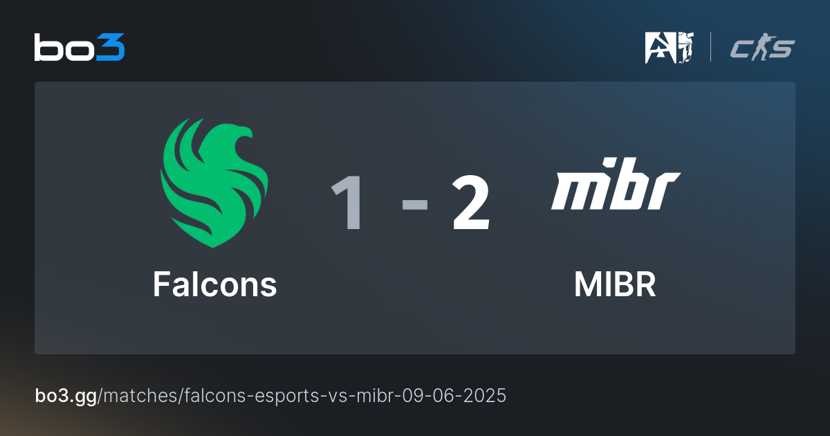 Falcons против MIBR – Матч CS2 на BLAST.tv Austin Major 2025 Stage 2