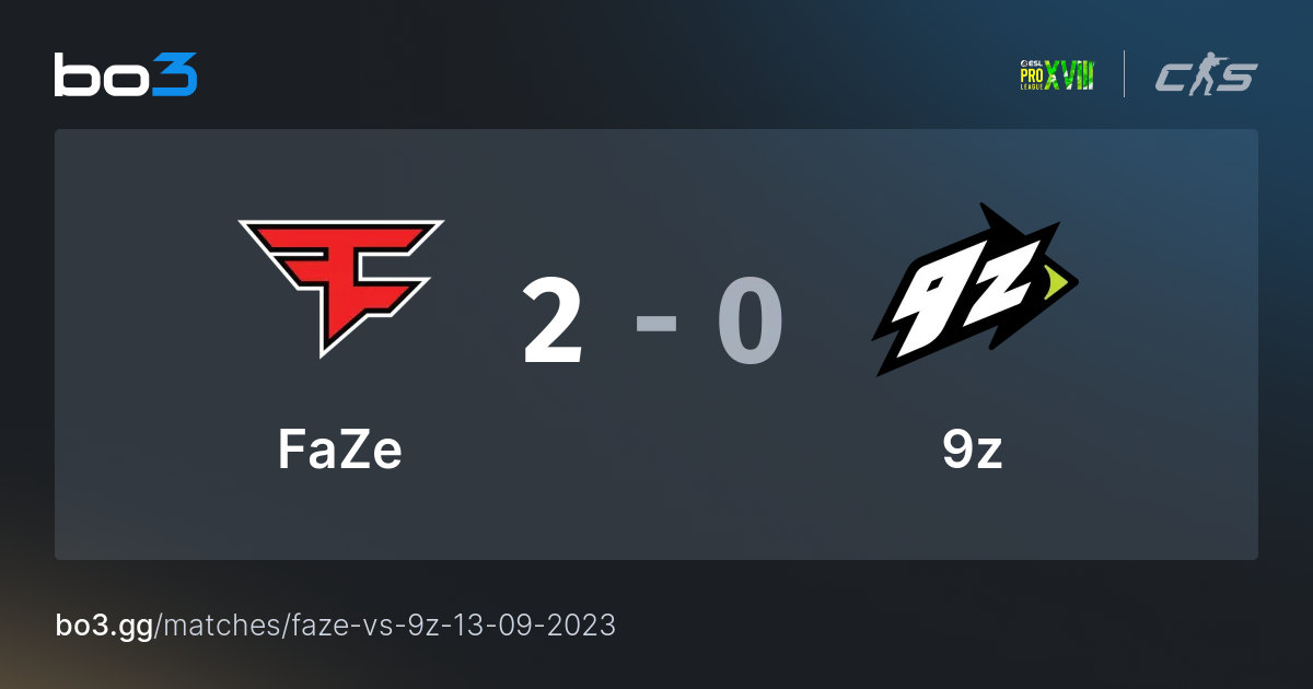 FaZe vs 9z - CS2 Match at ESL Pro League Season 18