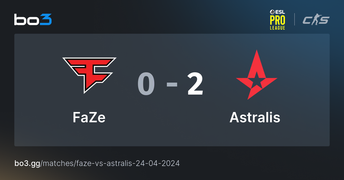 FaZe vs Astralis - CS2 Match at ESL Pro League Season 19