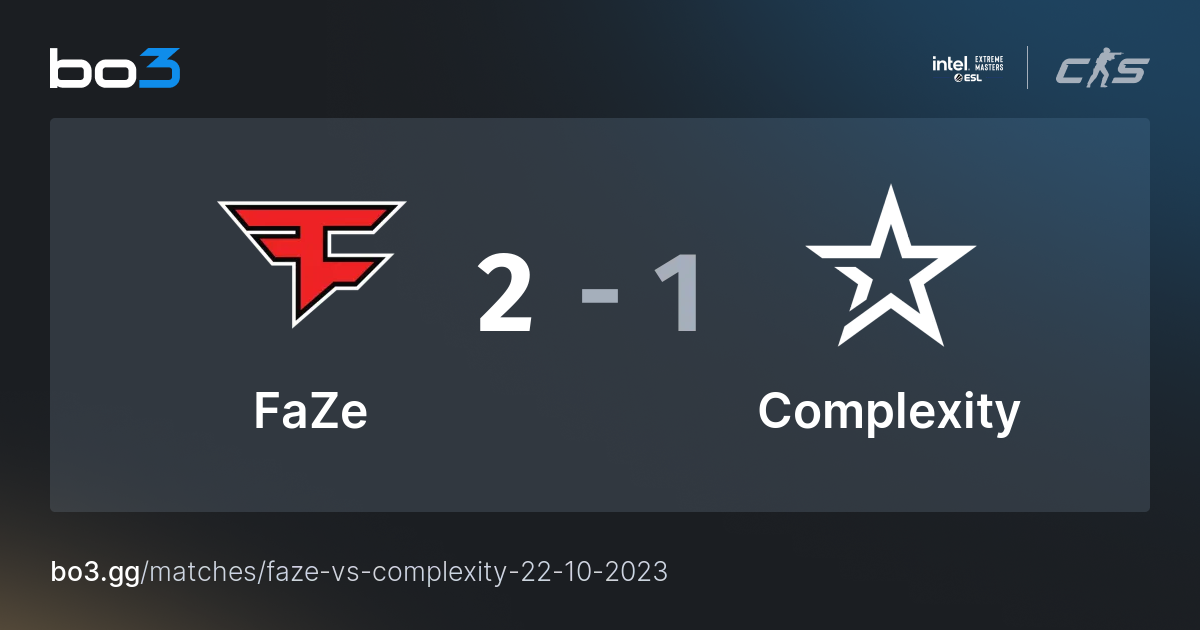 FaZe vs Complexity - CS2 Match at IEM Sydney 2023