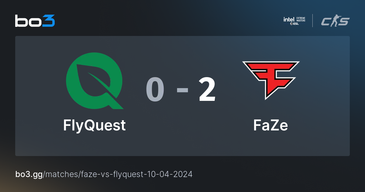 FlyQuest vs FaZe - CS2 Match at IEM Chengdu 2024