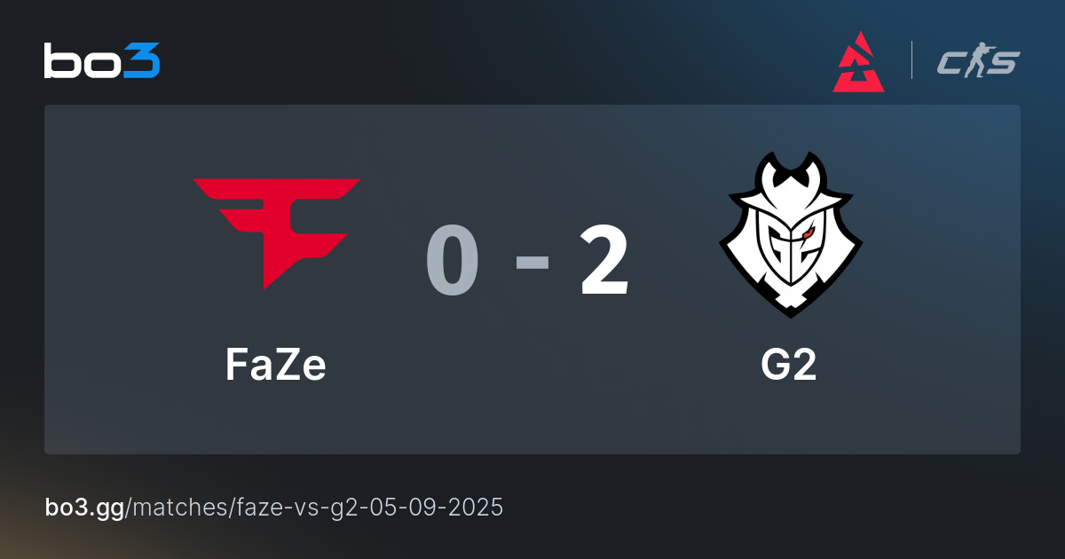 FaZe против G2 - Live – Матч CS2 на BLAST Open Fall 2025