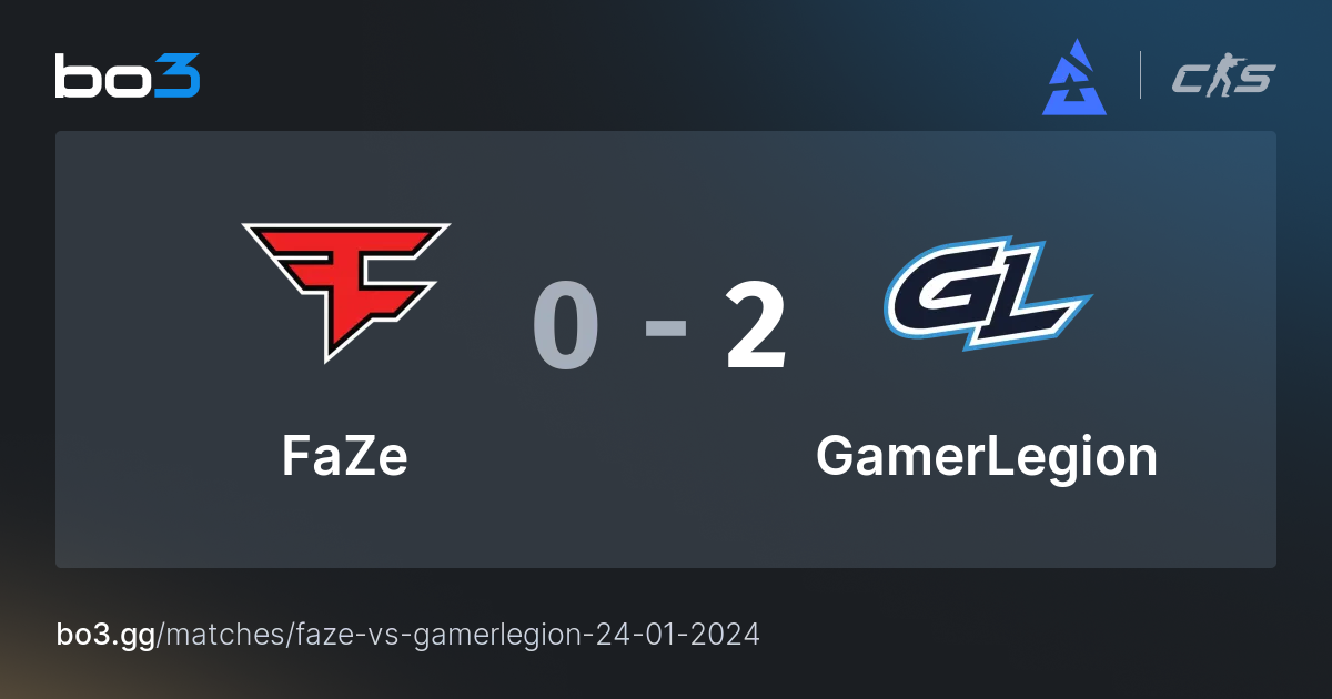 FaZe vs GamerLegion - CS2 Match at BLAST Premier: Spring Groups 2024