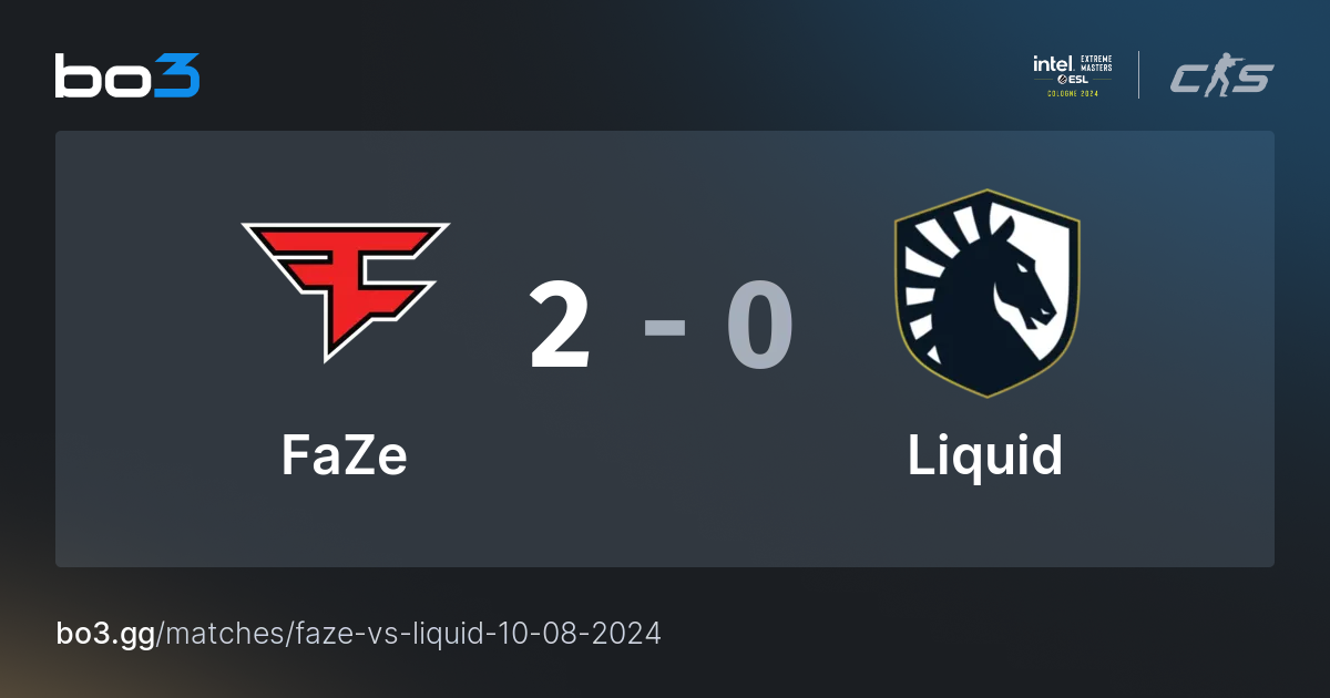 FaZe vs Liquid - CS2 Match at IEM Cologne 2024