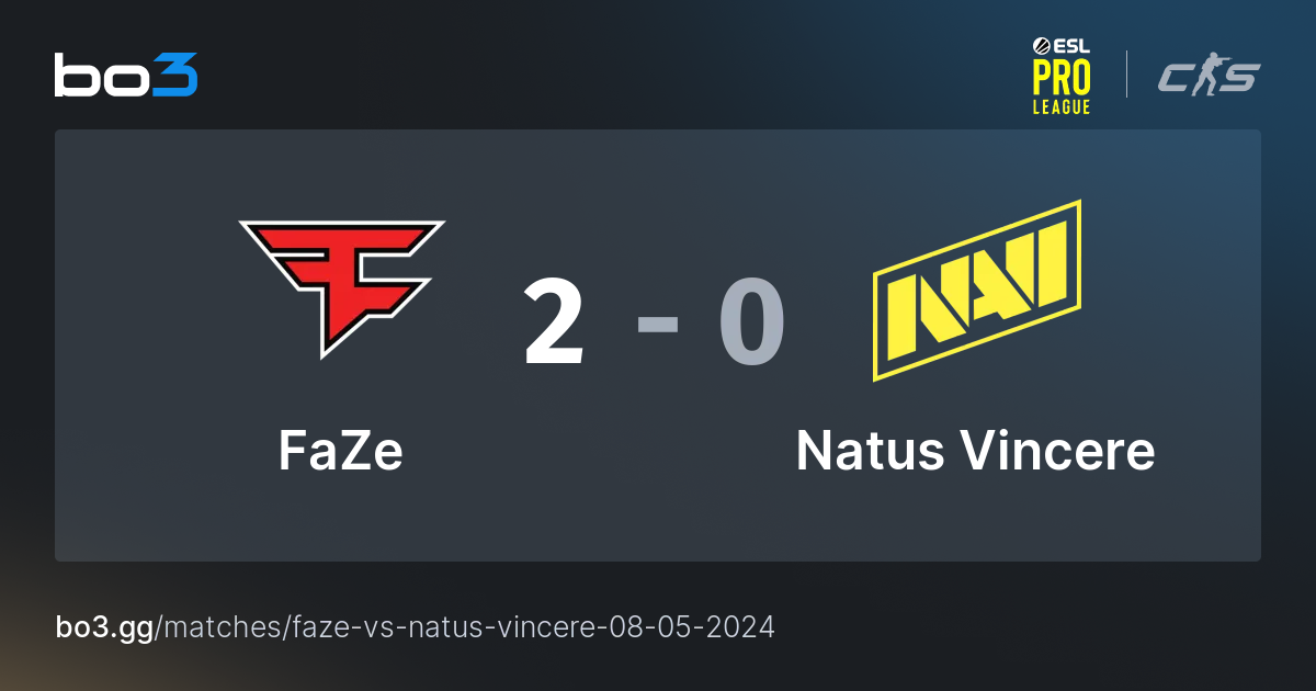 FaZe vs Natus Vincere - Partido de CS2 en ESL Pro League Season 19