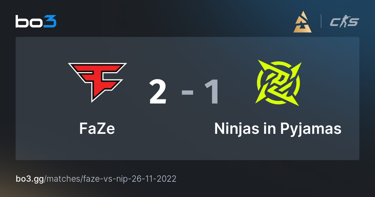 FaZe vs Ninjas in Pyjamas - CS2 Match at BLAST Premier Finals Fall 2022
