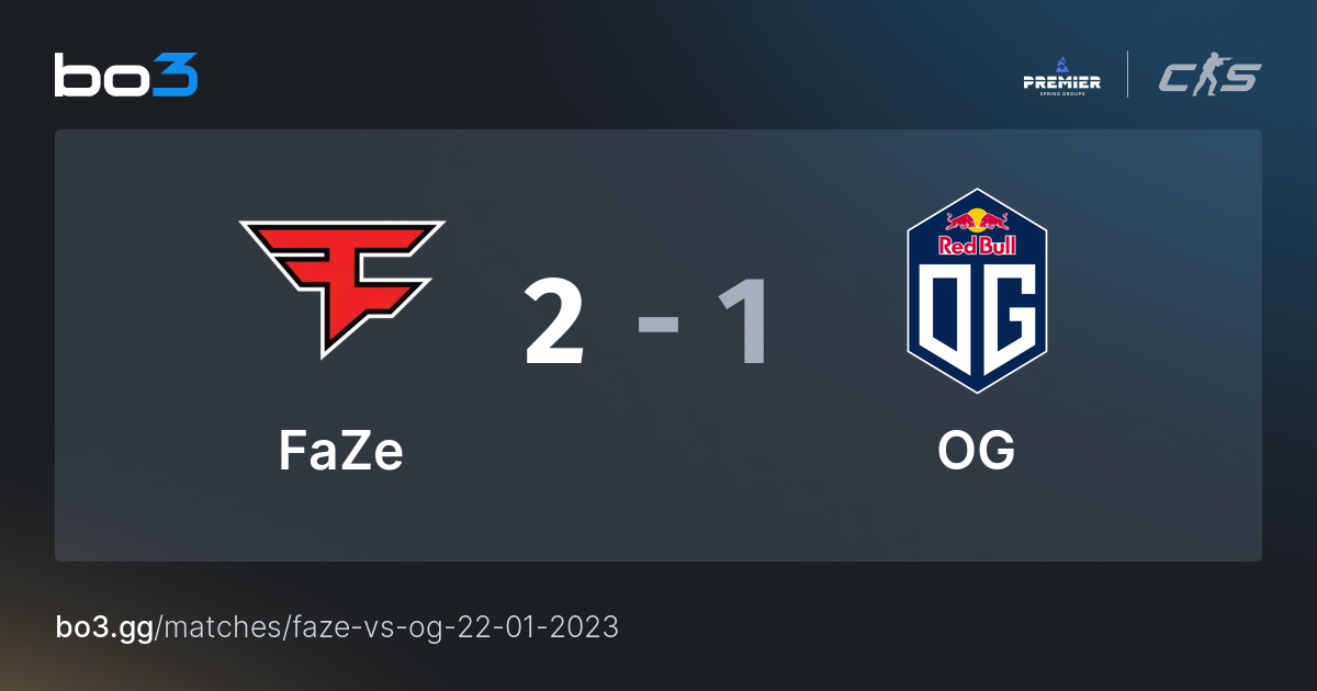 FaZe vs OG - Partido de CS2 en BLAST Premier Groups Spring 2023
