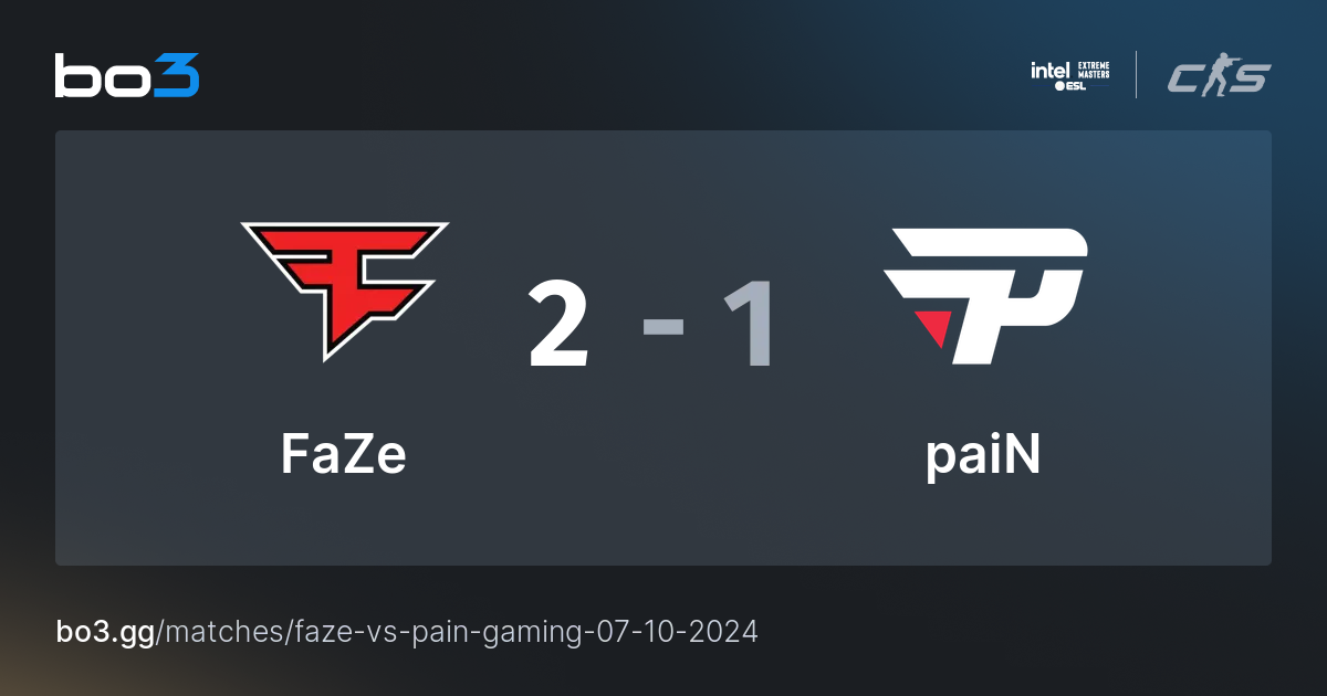 FaZe vs paiN - CS2 Match at IEM Rio 2024