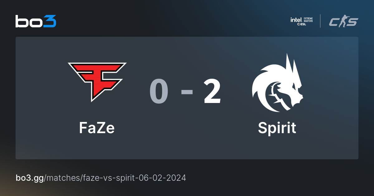 FaZe vs Spirit - CS2 Match at IEM Katowice 2024