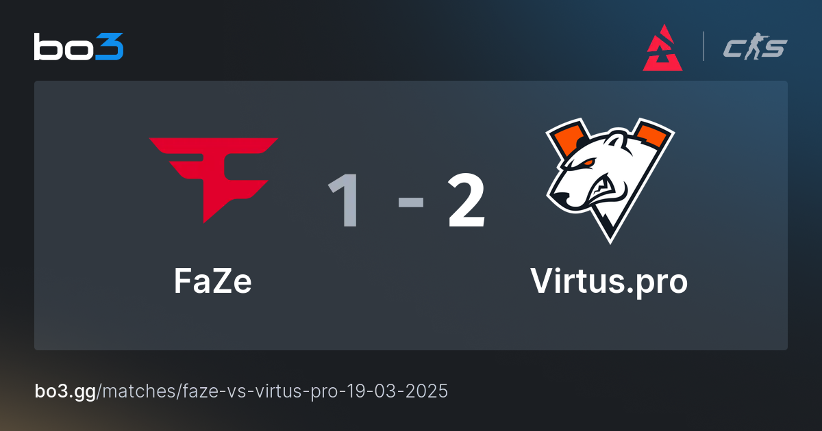 FaZe vs Virtus.pro - CS2 Match at BLAST Open Spring 2025