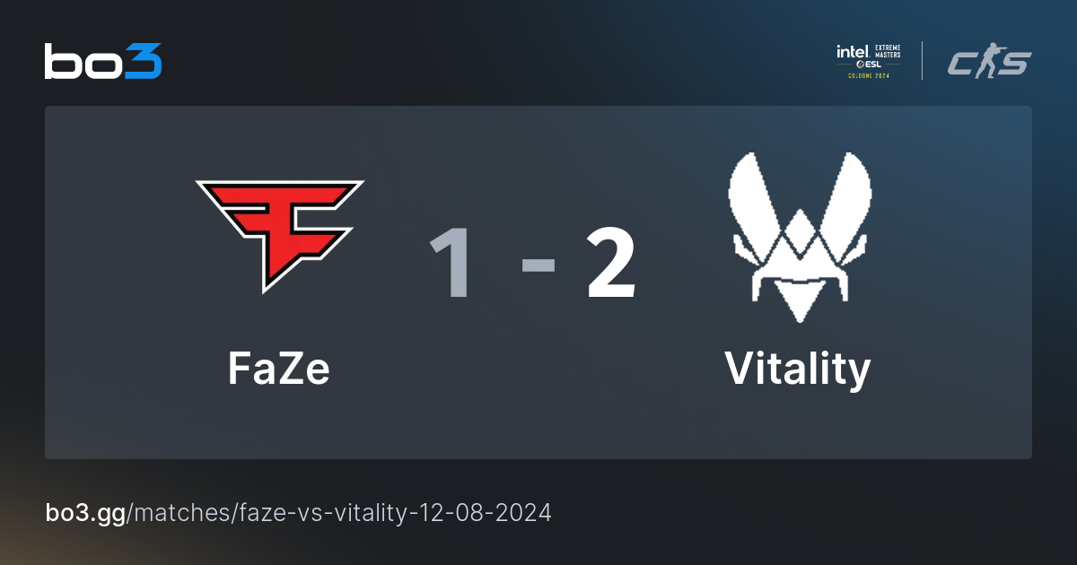 FaZe vs Vitality - CS2 Match at IEM Cologne 2024