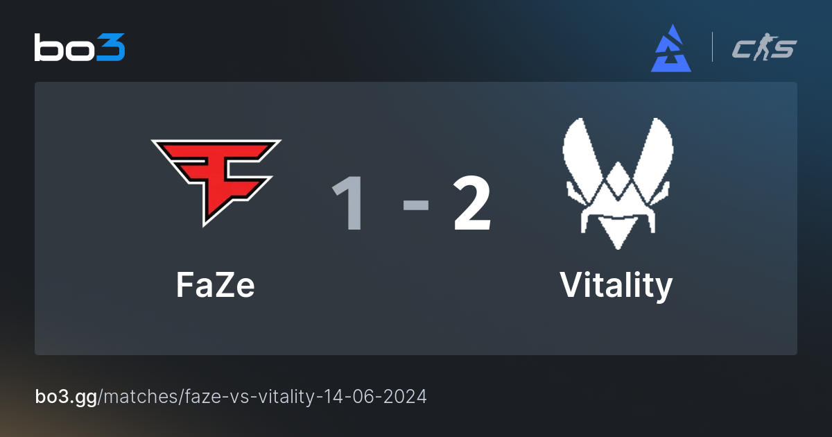 FaZe vs Vitality - CS2 Match at BLAST Premier: Spring Final 2024