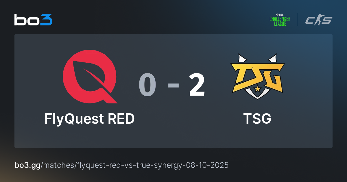 FlyQuest RED vs TSG - CS2 Match at ESL Challenger League Season 50 ...