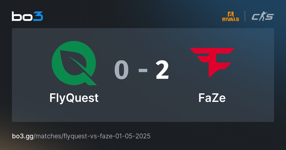 FlyQuest vs FaZe - CS2 Match at BLAST Rivals Spring 2025