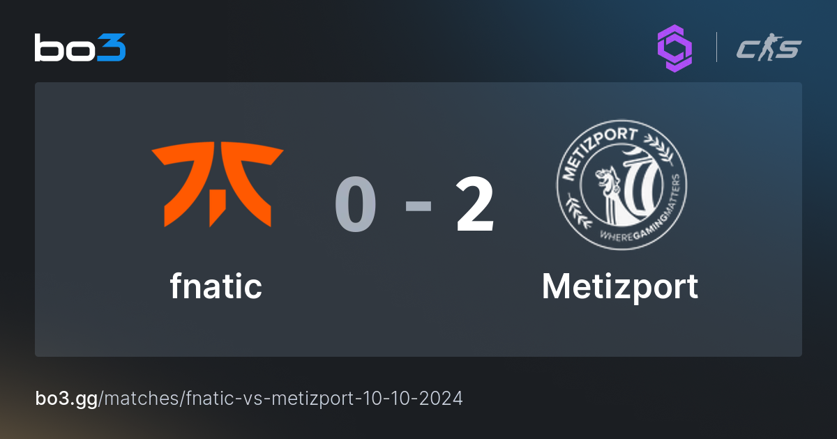 fnatic vs Metizport - CS2 Match at CCT Season 2 European Series 14