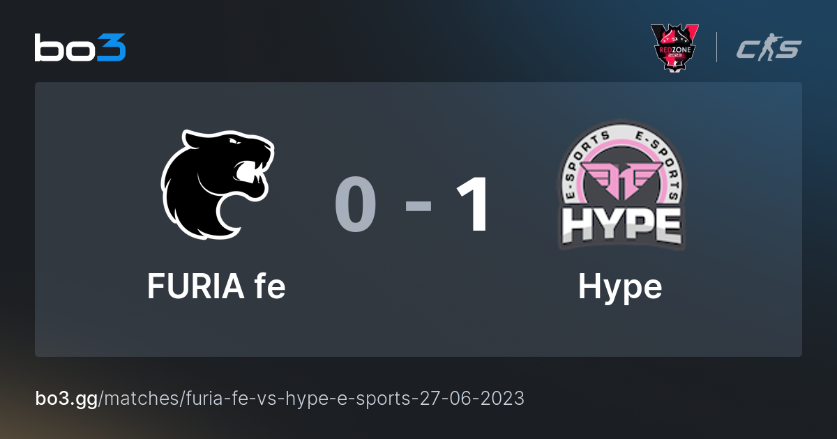 FURIA fe vs Hype - CS2 Match at RedZone PRO Season 4 2023
