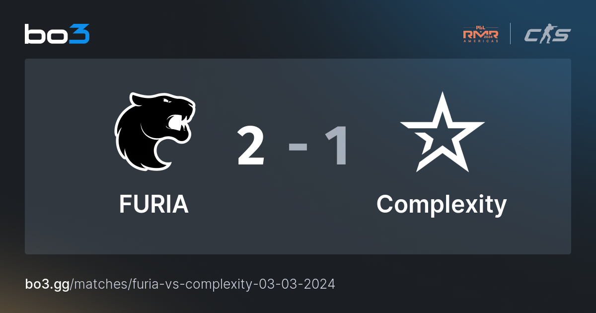 FURIA vs Complexity - CS2 Match at PGL Major Copenhagen 2024: American RMR
