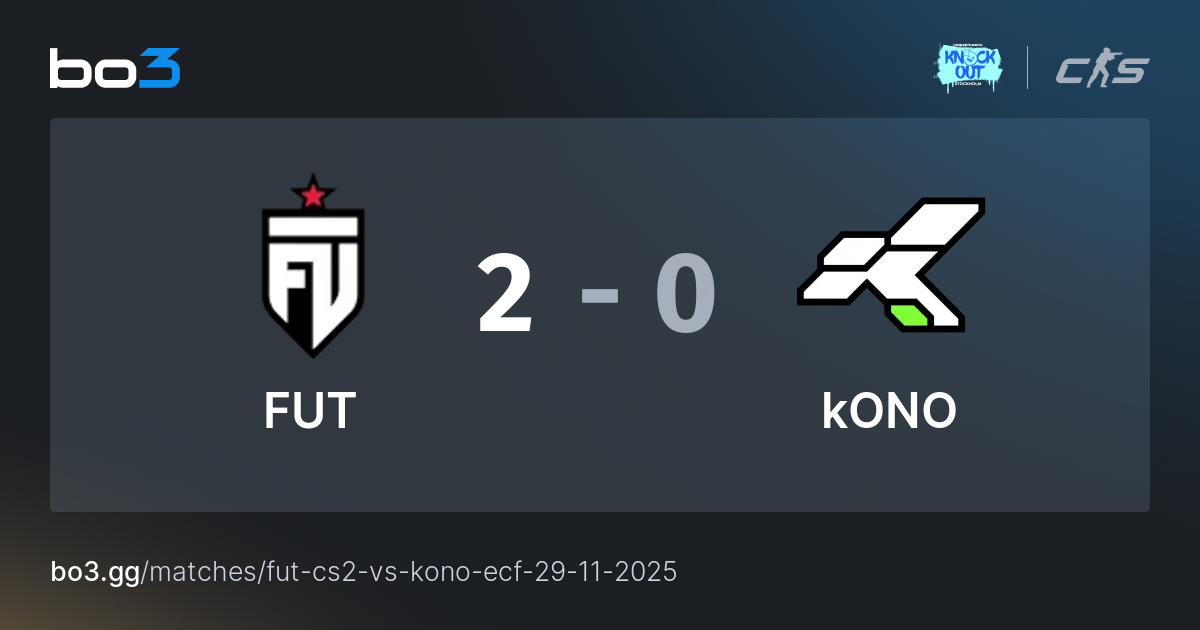 FUT vs kONO - 라이브 - DreamHack Knockout Stockholm 2025에서의 CS2 경기