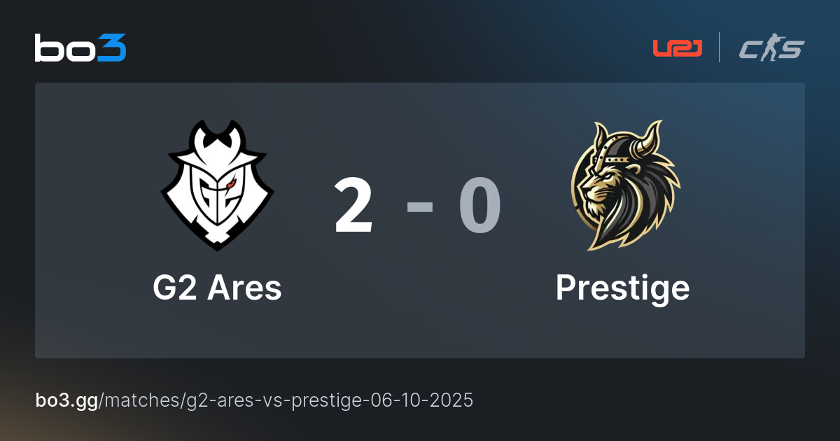 G2 Ares vs Prestige - CS2 Match at United21 Season 39
