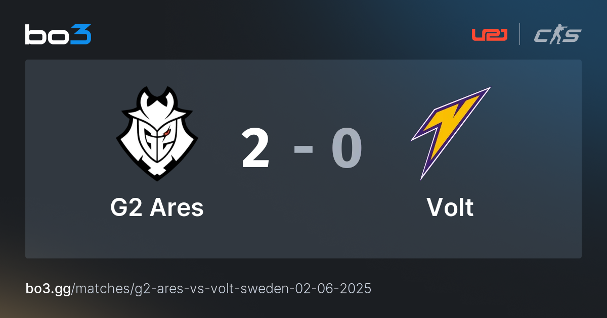 G2 Ares vs Volt - CS2 Match at United21 Season 32