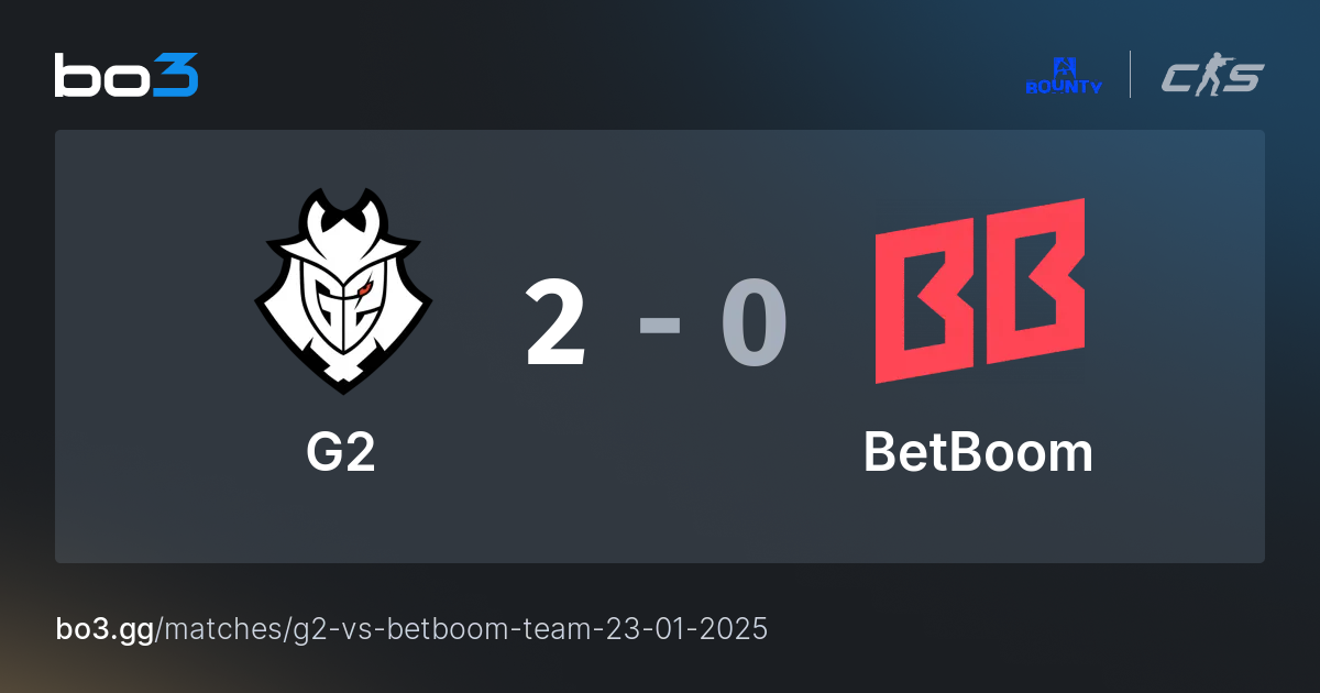 G2 vs BetBoom - CS2 Match at BLAST Bounty Spring 2025