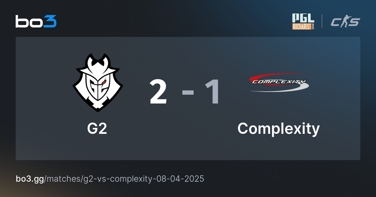 G2 vs Complexity - CS2 Match at PGL Bucharest 2025