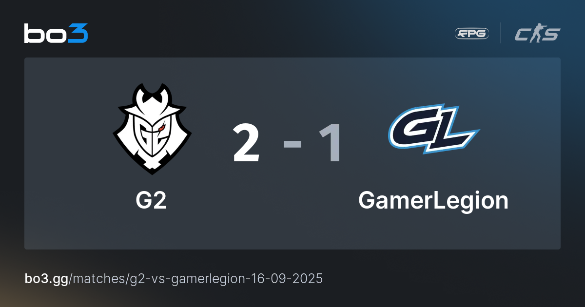 G2 vs GamerLegion - CS2 Match at FISSURE Playground 2