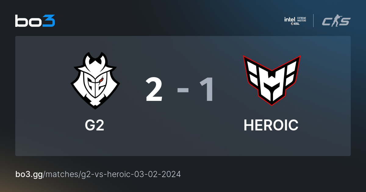 G2 vs HEROIC - CS2 Match at IEM Katowice 2024
