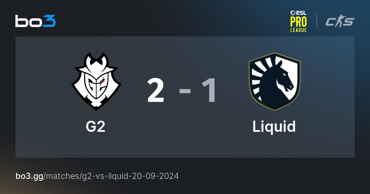 G2 vs Liquid - CS2 Match at ESL Pro League Season 20