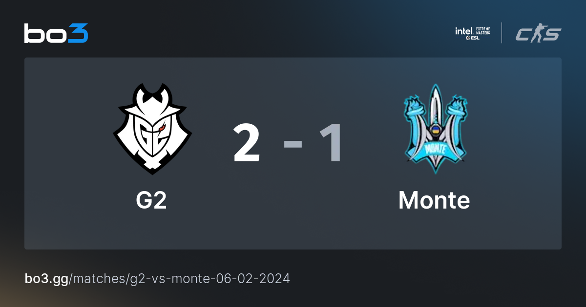 G2 vs Monte - CS2 Match at IEM Katowice 2024