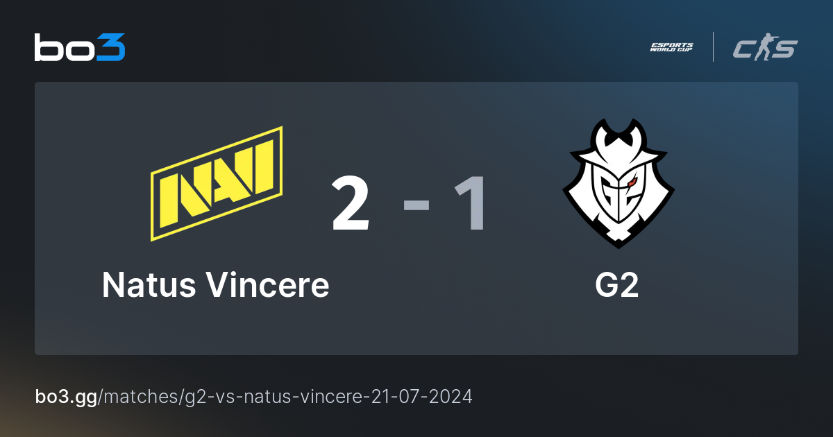 Natus Vincere vs G2 - CS2 Match at Esports World Cup 2024