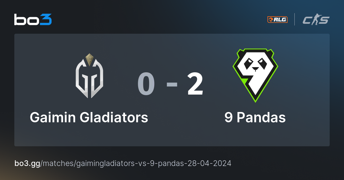 Gaimin Gladiators vs 9 Pandas - CS2 Match at RES Regional Series 3 Europe