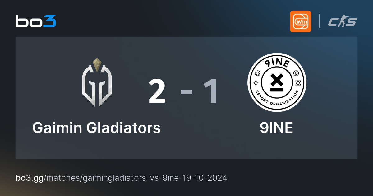 Gaimin Gladiators vs 9INE - CS2 Match at Winline Insight Season 6