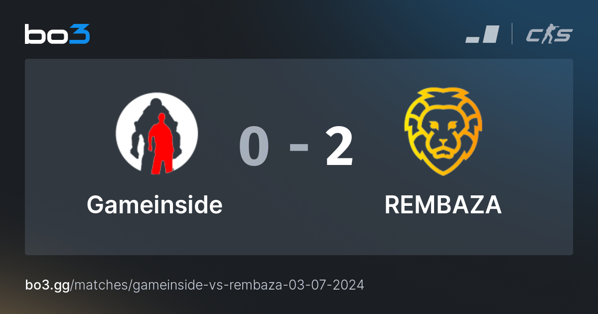Gameinside против REMBAZA – Матч CS2 на ESportsBattle Season 56