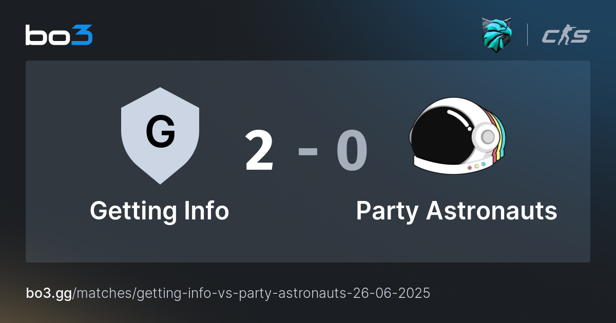 Getting Info vs Party Astronauts - CS2 Match at Dust2.us Eagle Masters Series 2